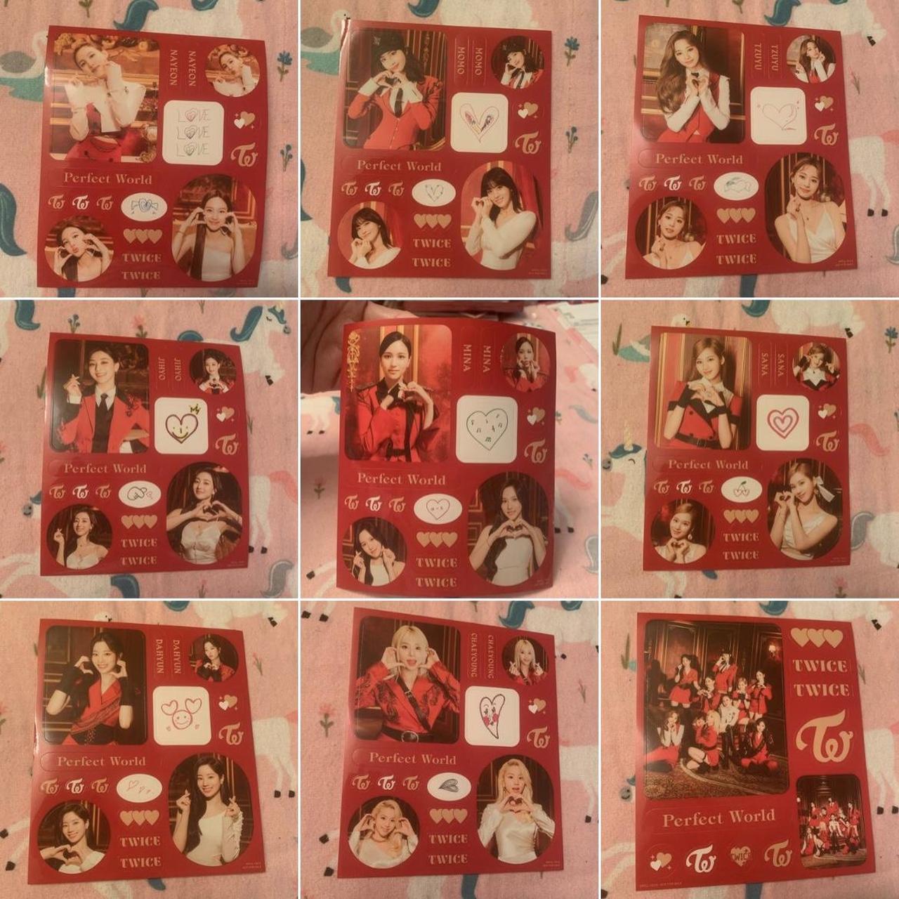 twice perfect world sticker sheet 7$ each plus... - Depop