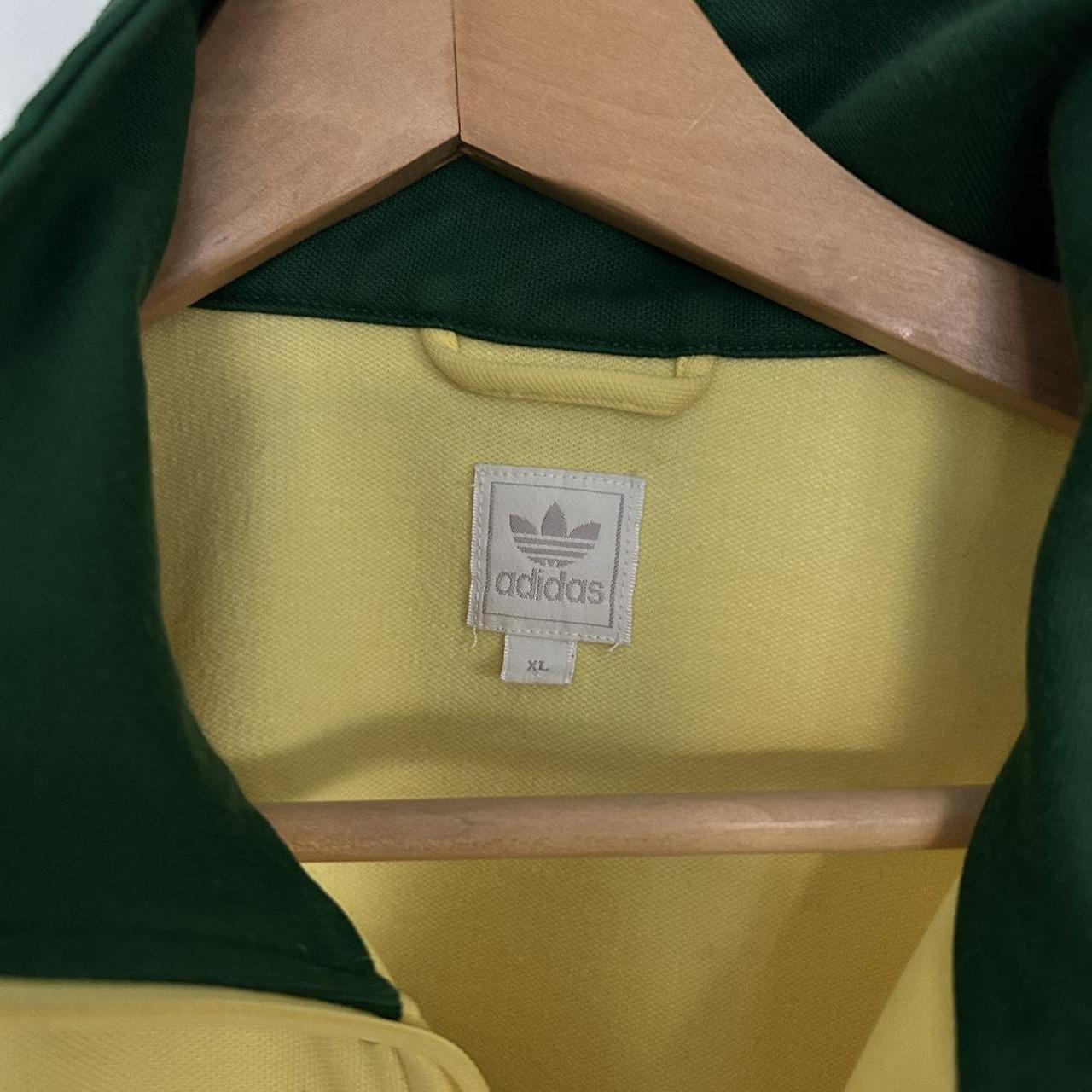 Vintage 70s adidas track top. Light Yellow with... - Depop