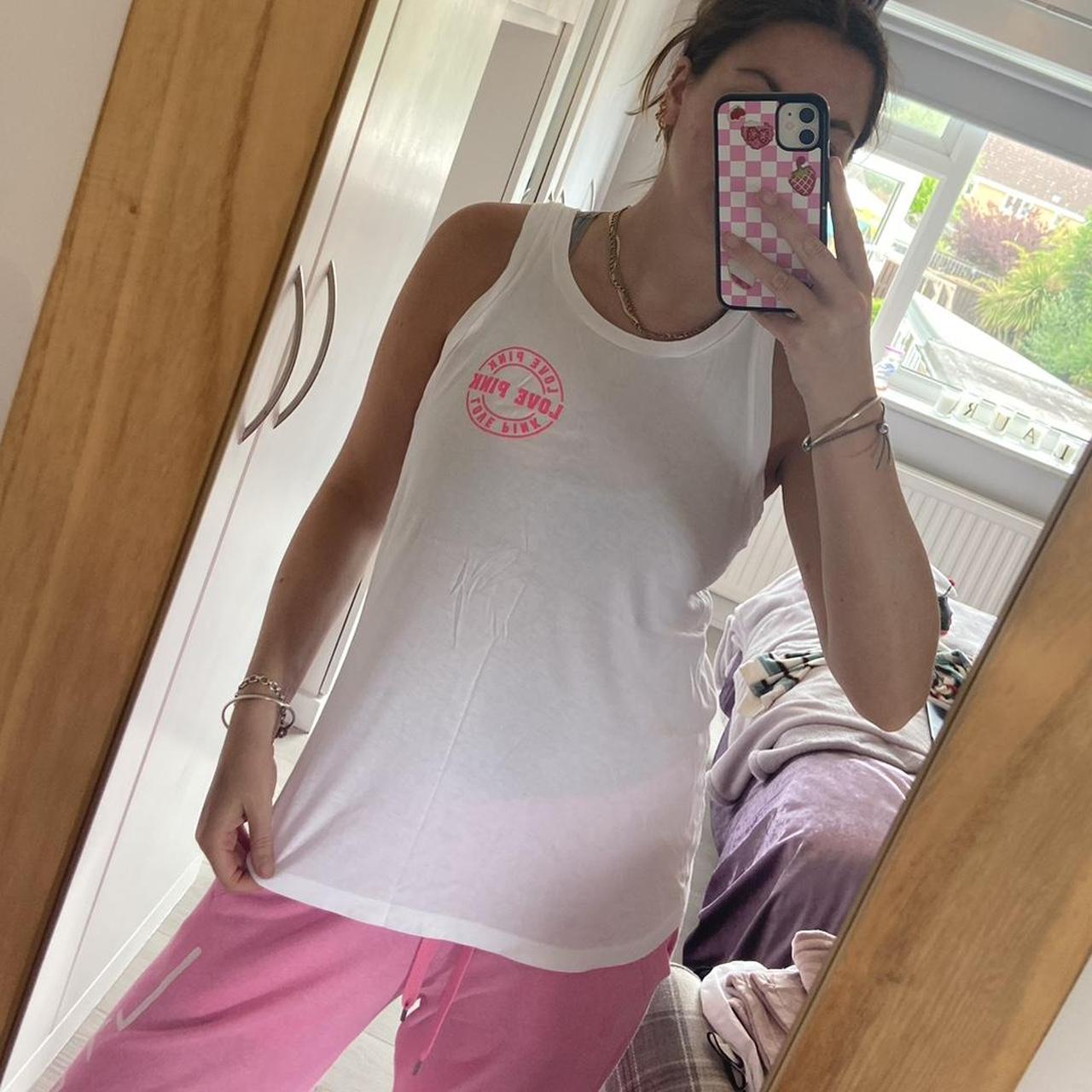 White muscle T tank top - Depop