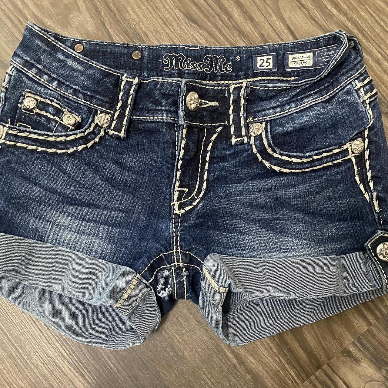 Miss Me Shorts in a size 25! These shorts are low... - Depop