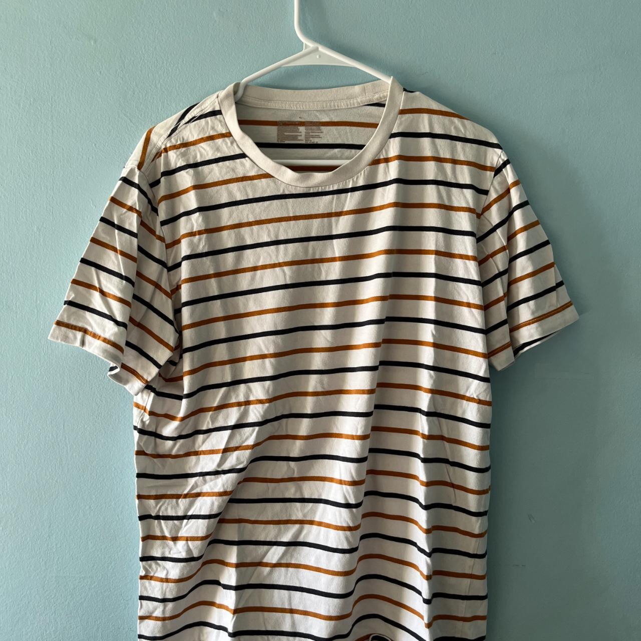 Muji Striped Tee. Size L but fits M and L. | Depop