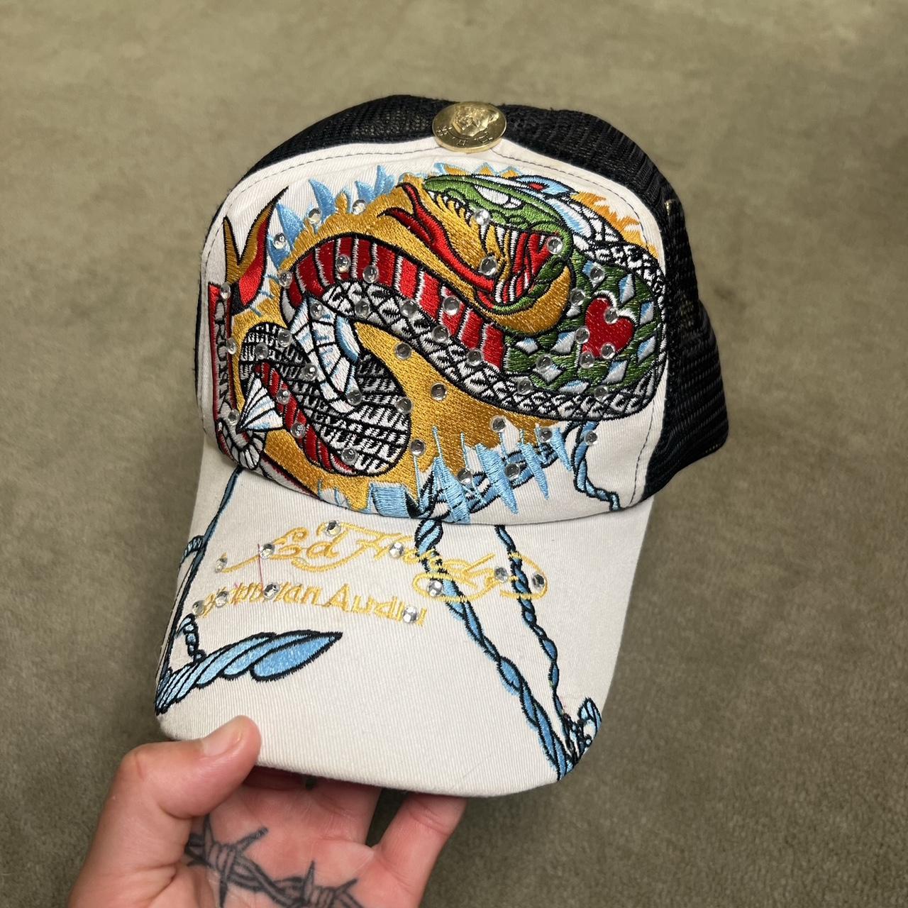 The sickest ed hardy cap! 🗡️💀🥀 Purchased in Seoul,... - Depop