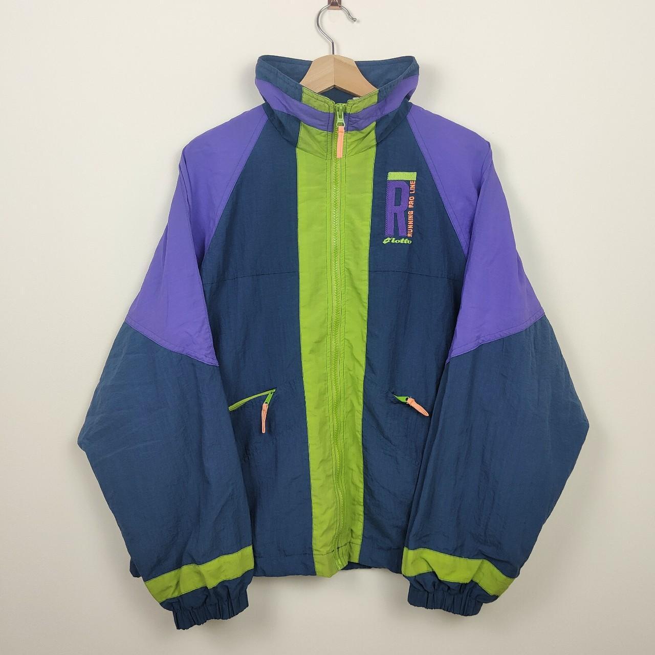 Lotto Men's Purple and Navy Jacket | Depop