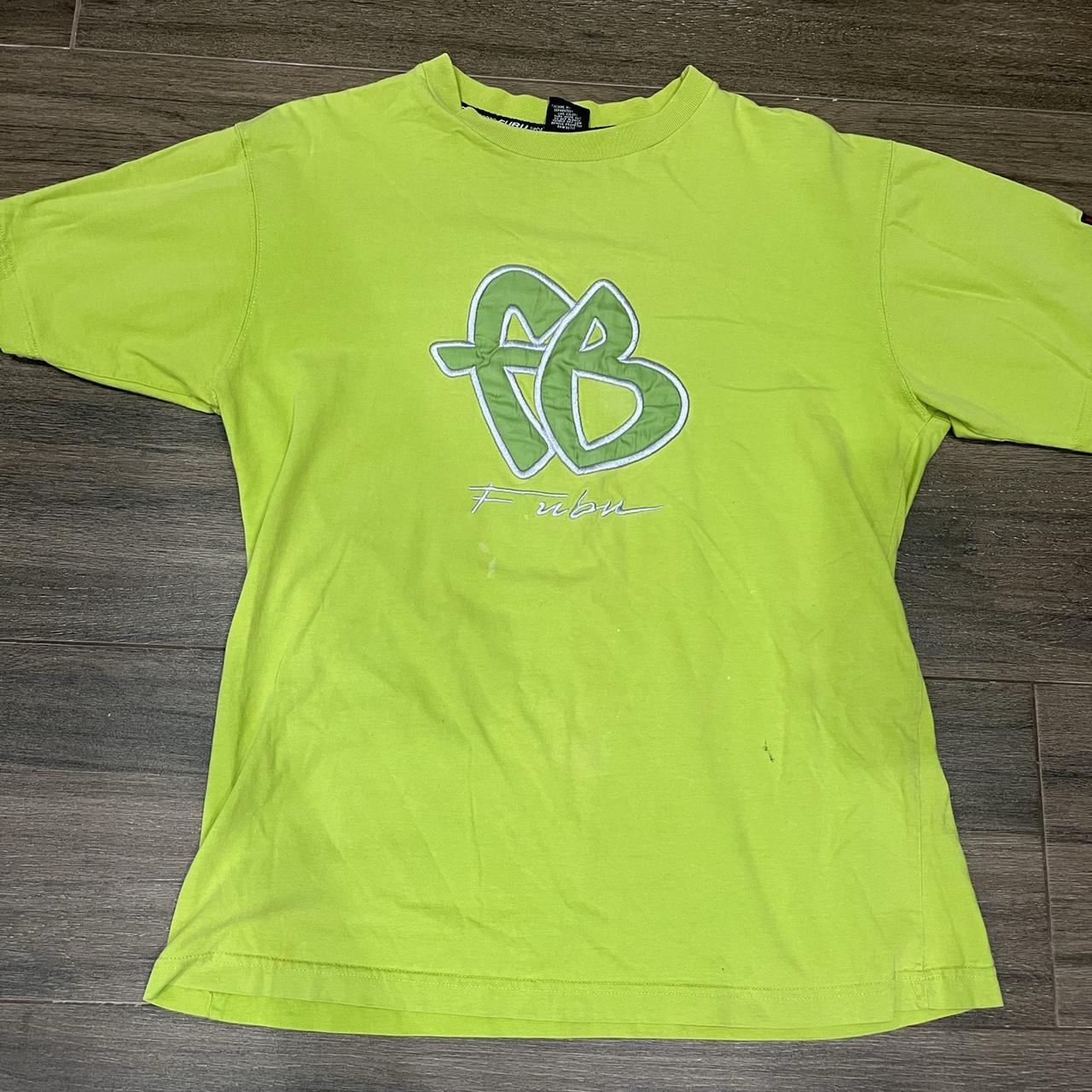 FUBU classic cartoon green tshirt 👕 major 90s brand... - Depop