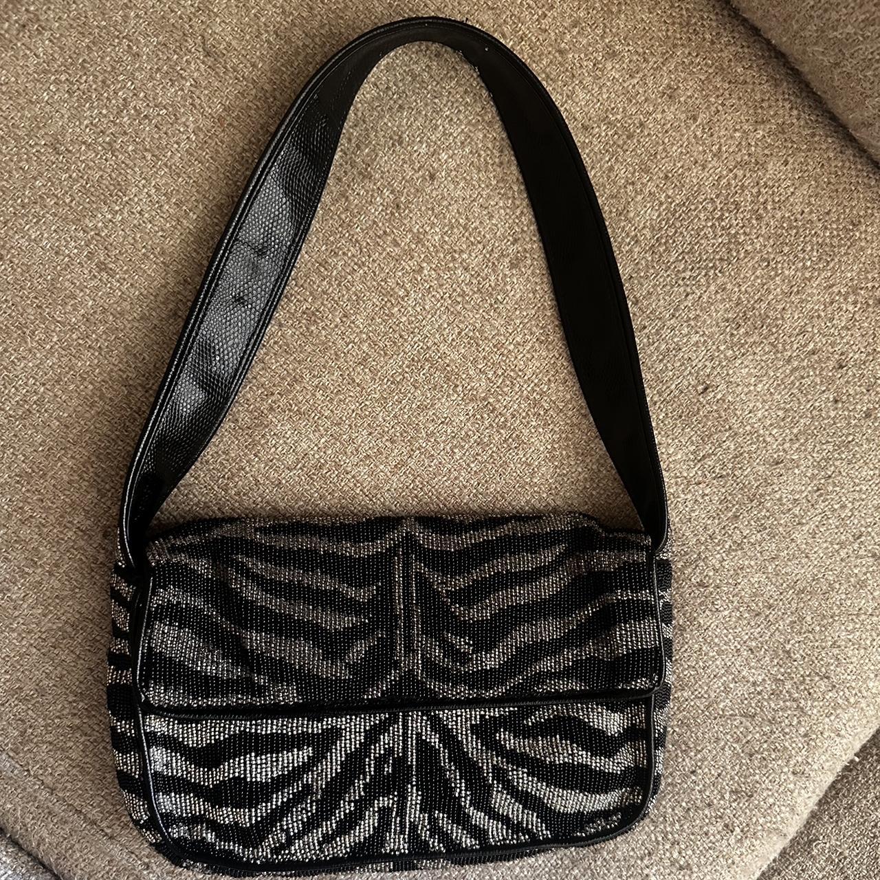 Staud Beaded Zebra Purse Great condition minus a... - Depop