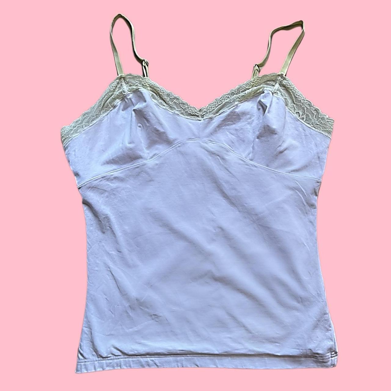 early 2000s cami top, micro mesh lining size large... - Depop