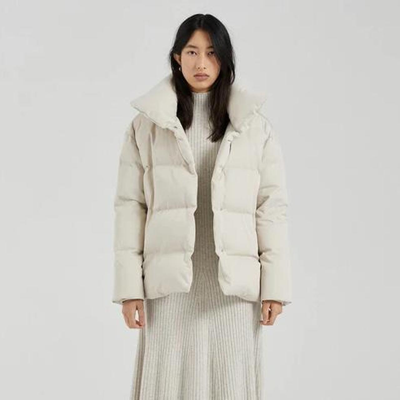 Friends with Frank puffer jacket in Stone Size XS... - Depop