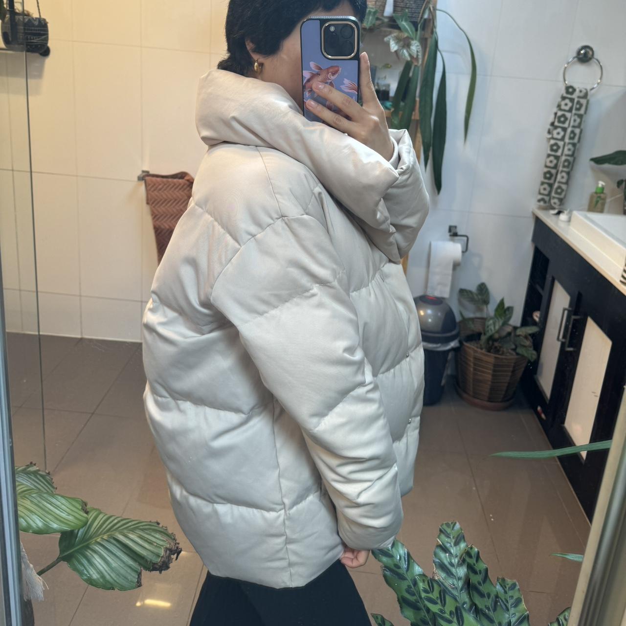 Friends with Frank puffer jacket in Stone Size XS... - Depop