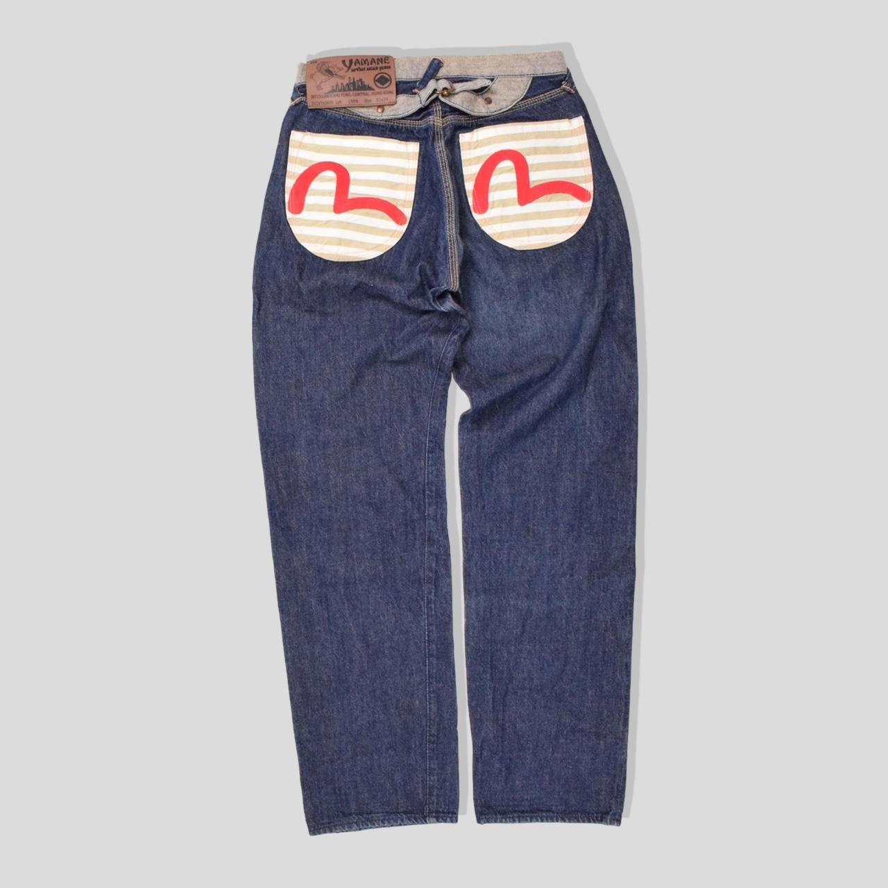 Evisu Men's Blue Jeans | Depop
