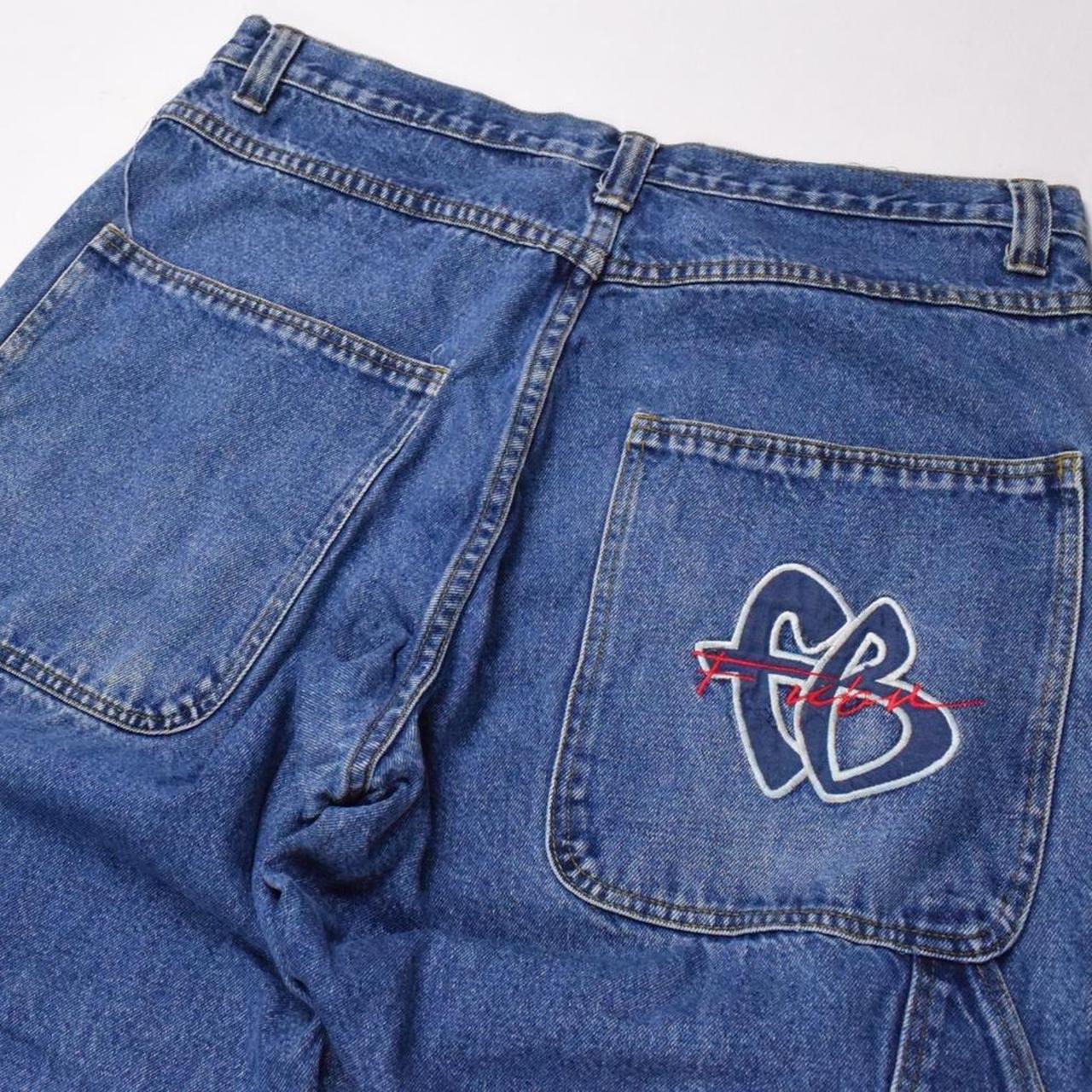 Fubu jeans Vintage 90s FUBU Embroidered Skate... - Depop
