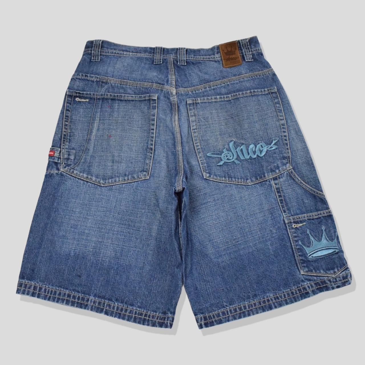 Jnco jorts Vintage 00s JNCO Embroidered Jorts... - Depop