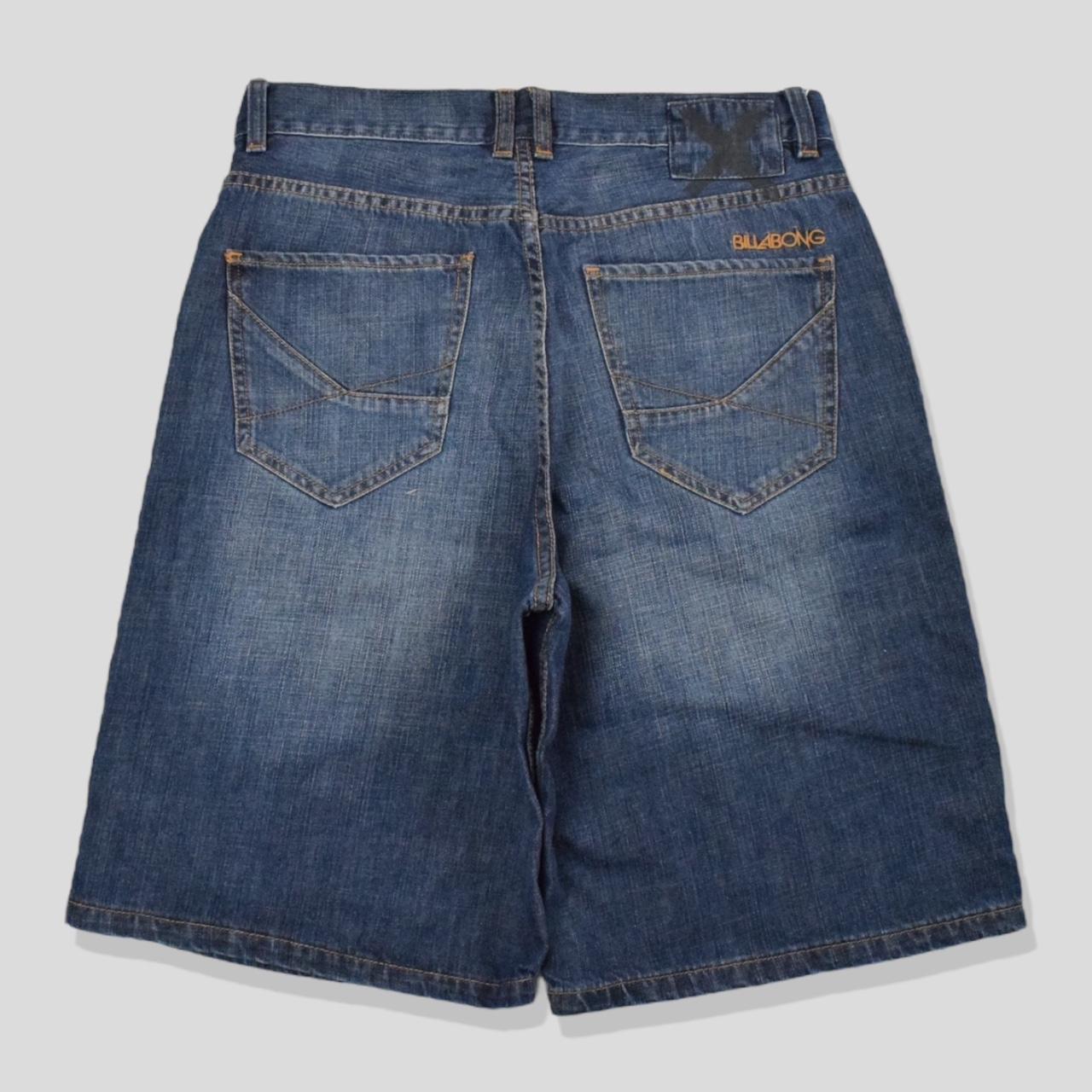 Surf skate baggy denim shorts jorts Vintage 00s... - Depop