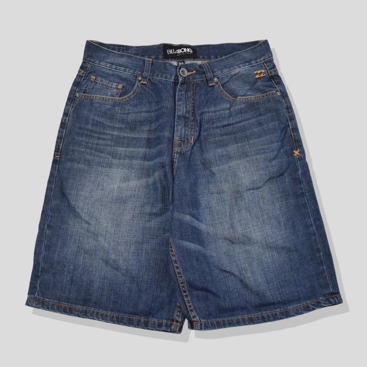 Surf skate baggy denim shorts jorts Vintage 00s... - Depop