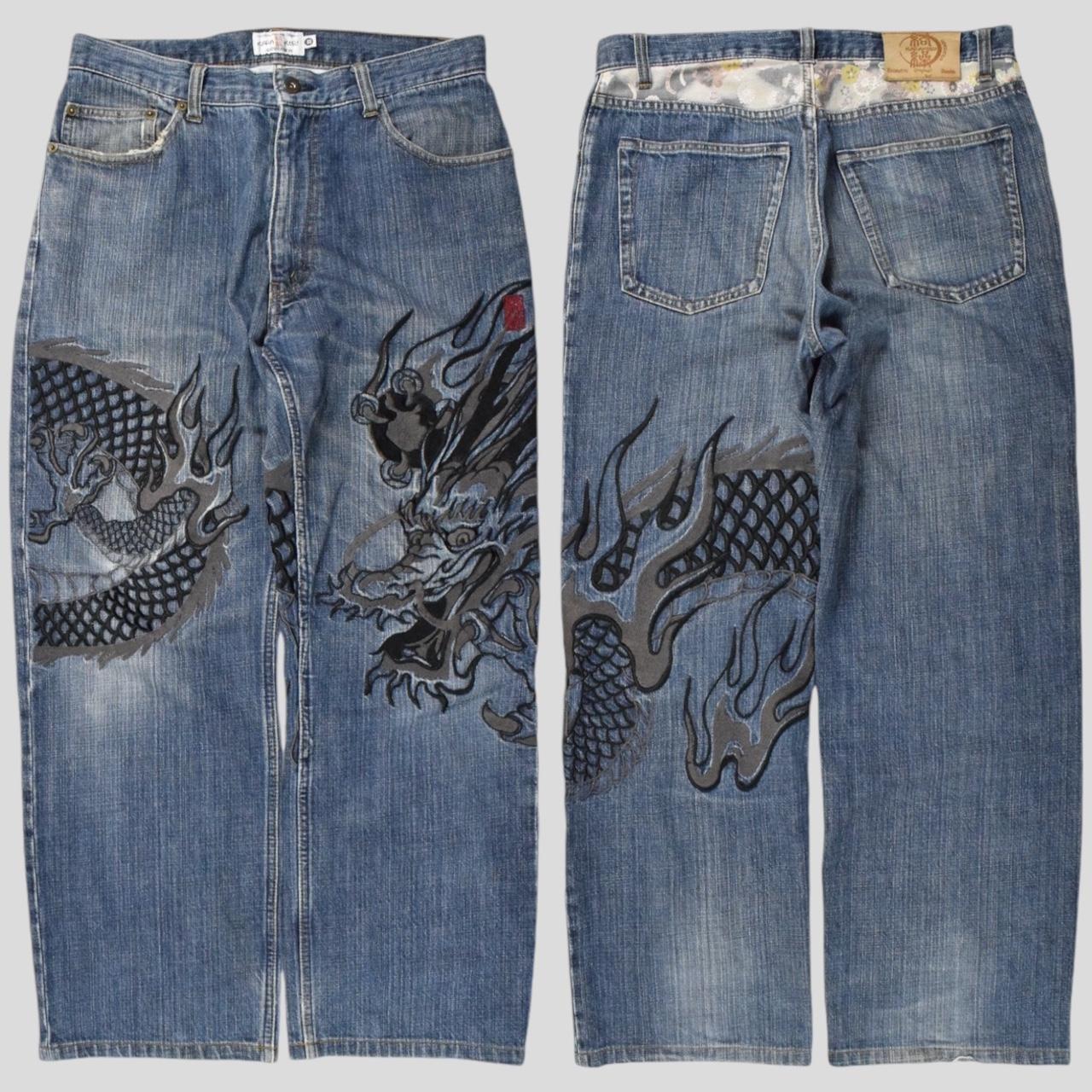 Karakuri jeans Authentic Vintage Japanese Karakuri... | Depop