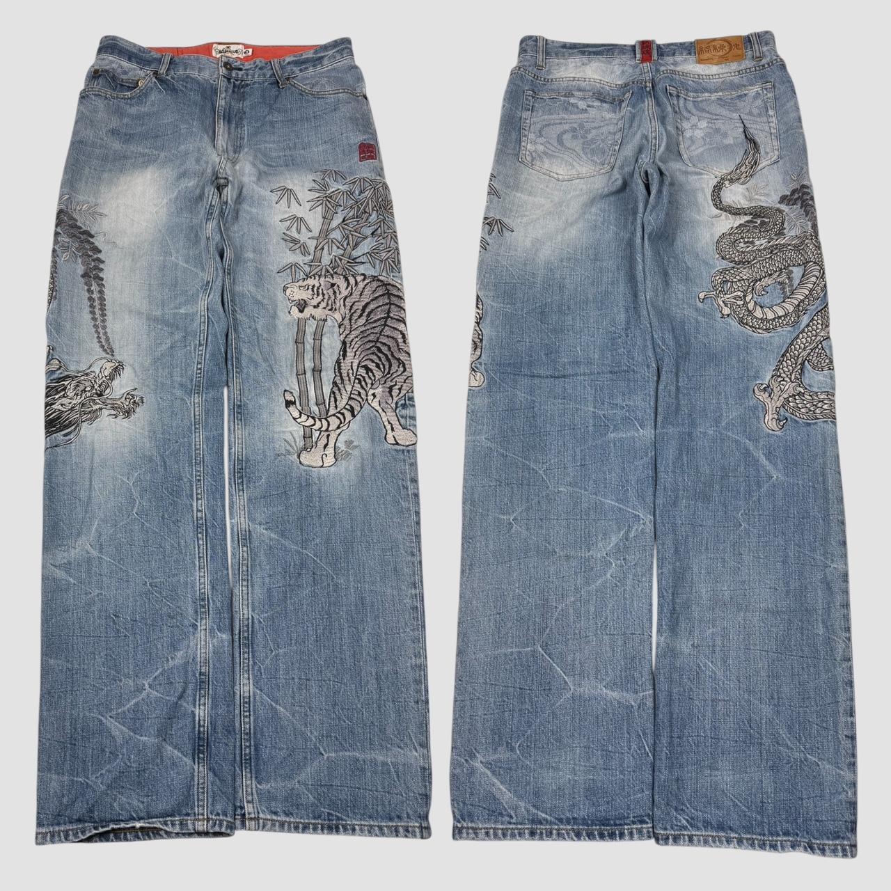 Karakuri jeans Authentic Vintage Japanese Karakuri... | Depop