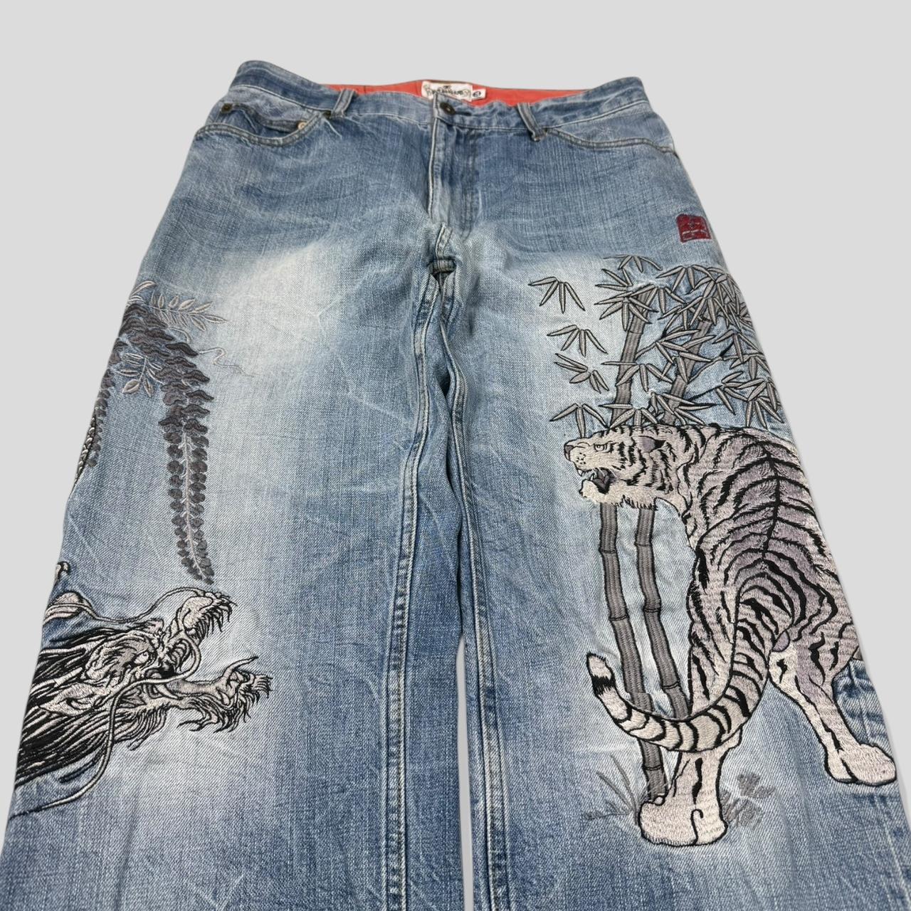 Karakuri jeans Authentic Vintage Japanese Karakuri... | Depop