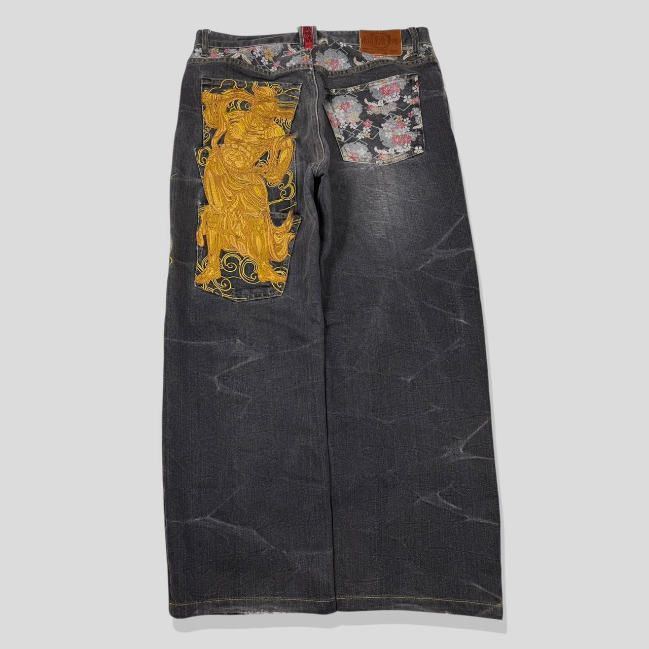 Karakuri jeans Authentic Vintage Japanese Karakuri... | Depop