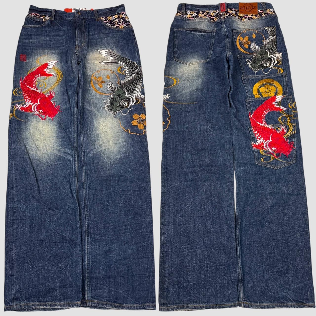Karakuri jeans Authentic Vintage Japanese Karakuri... | Depop
