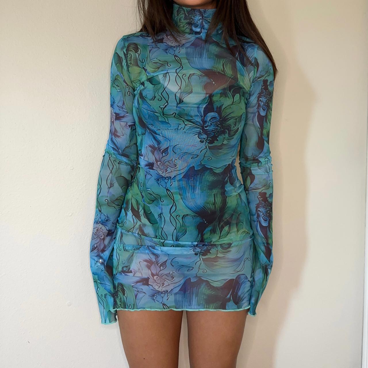 Adorable Halibuy mesh mini dress with extra long... - Depop