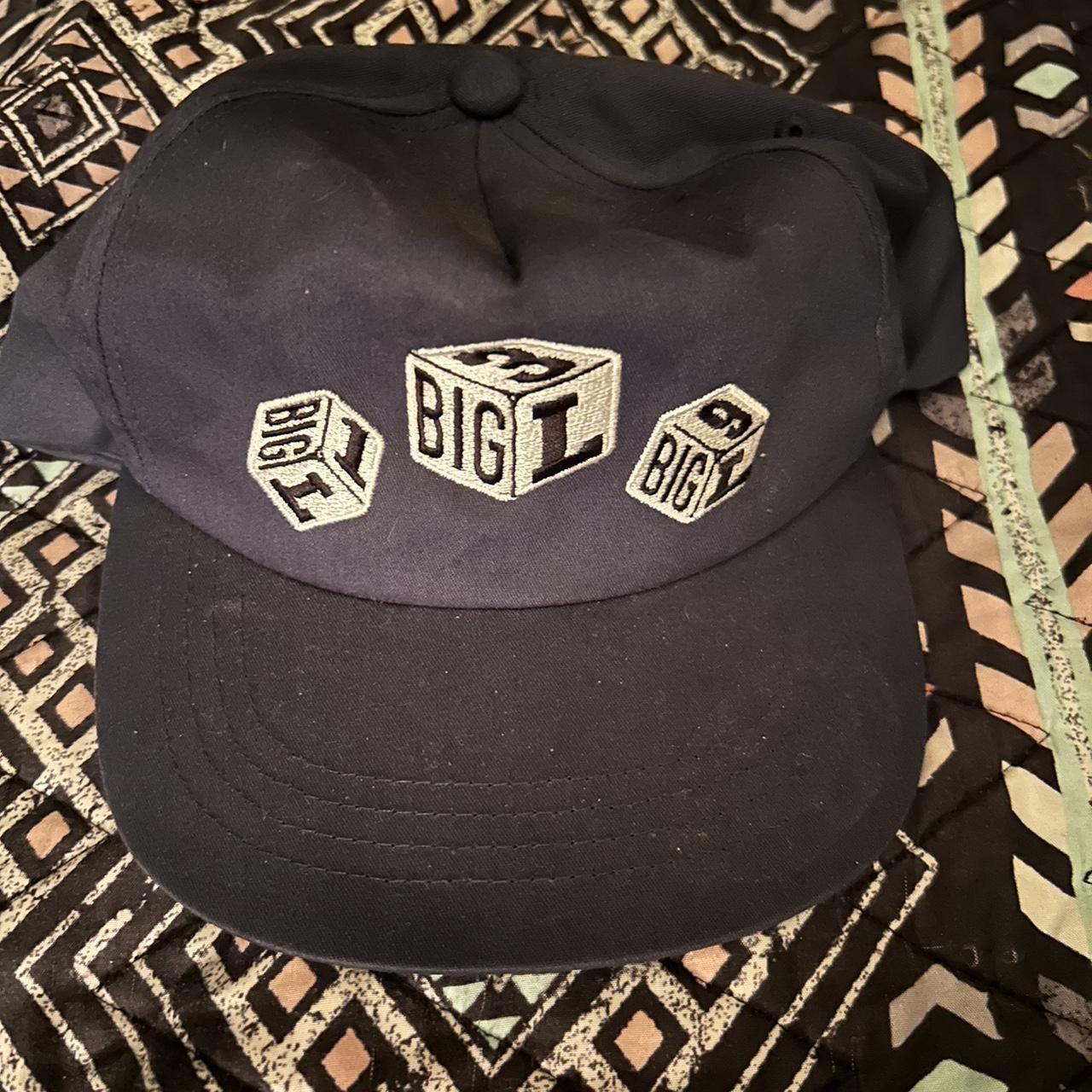navy Big L unstructured hat sick hat from... - Depop