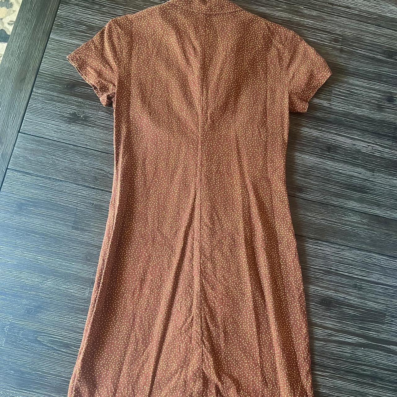 The cutest little yellow and rust colored polka-dot... - Depop