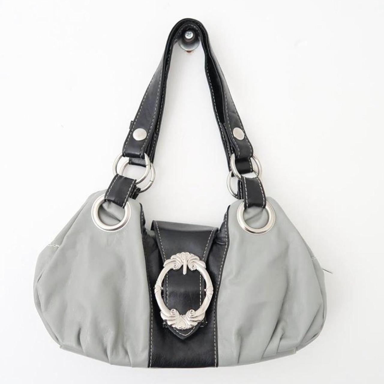 y2k shoulder bag grey/black ️ - Depop