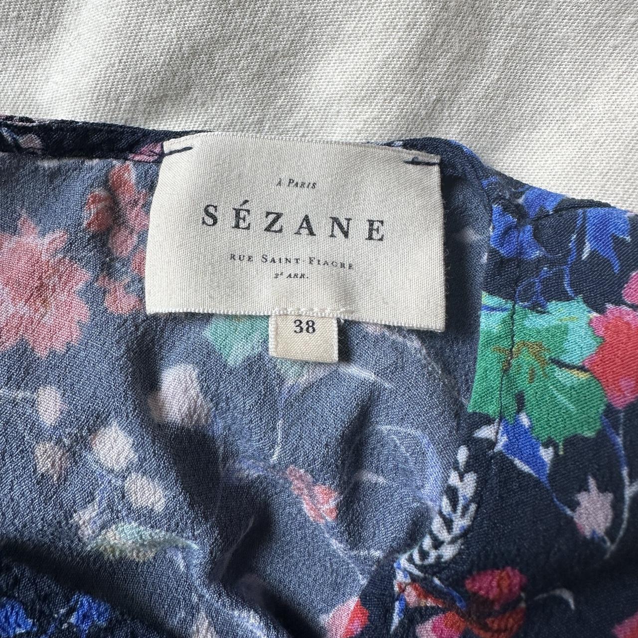Sezane floral blouse / tag says size 38, which I... - Depop