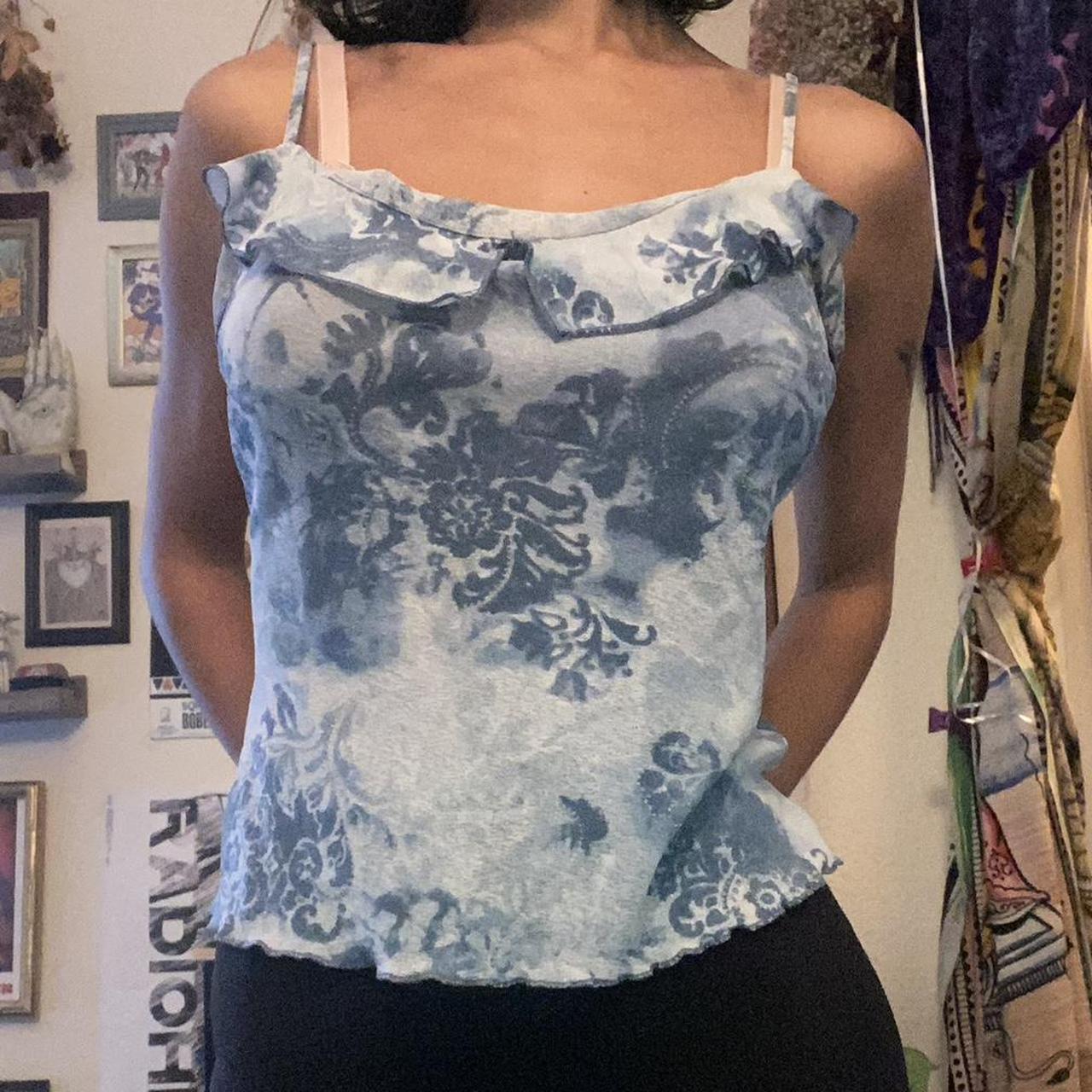 Whimsical whimsigoth mesh lei tank Can fit S-L... - Depop