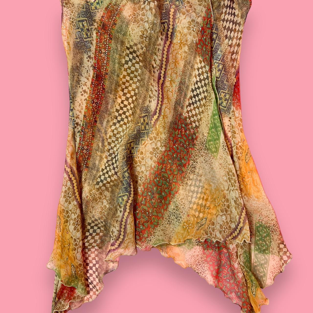 🧨Mesh Fairy Silk Top 🧨Vintage 90s whimsical boho... - Depop