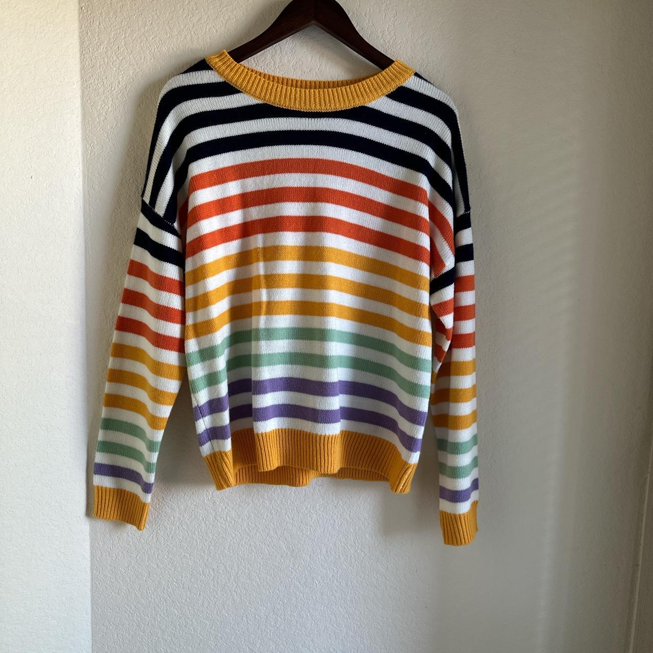 super cute color sweater. size large, the perfect... - Depop