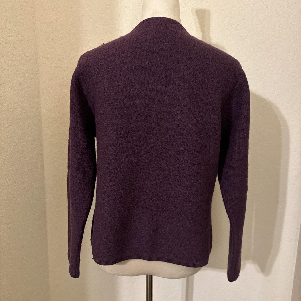 stunning dark purple cardigan with the cutest... - Depop