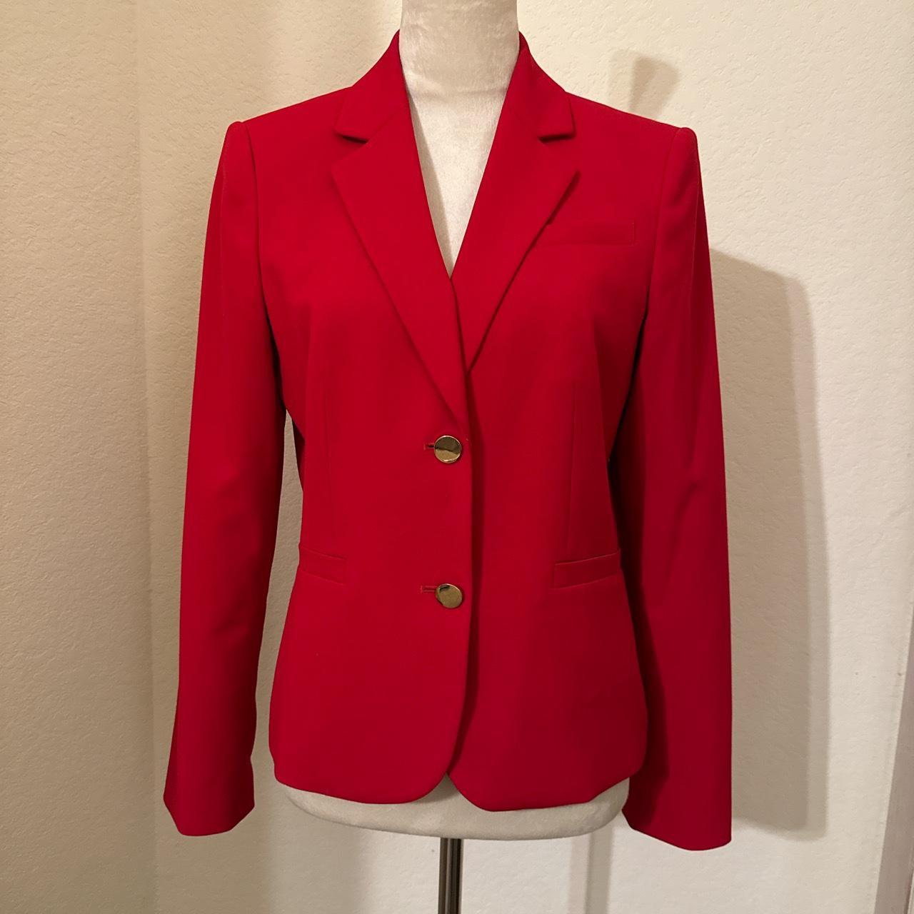 stunning red, calvin klein blazer. this is... - Depop