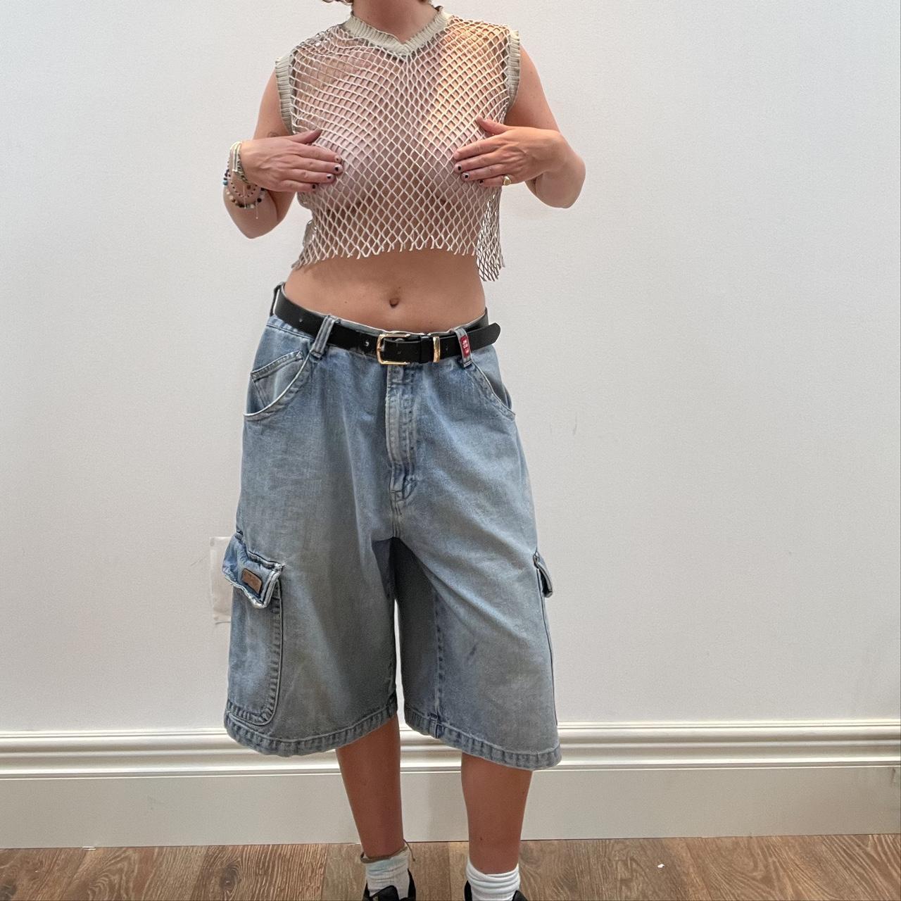 Grey fishnet top Top doesn’t have a label on it but... | Depop