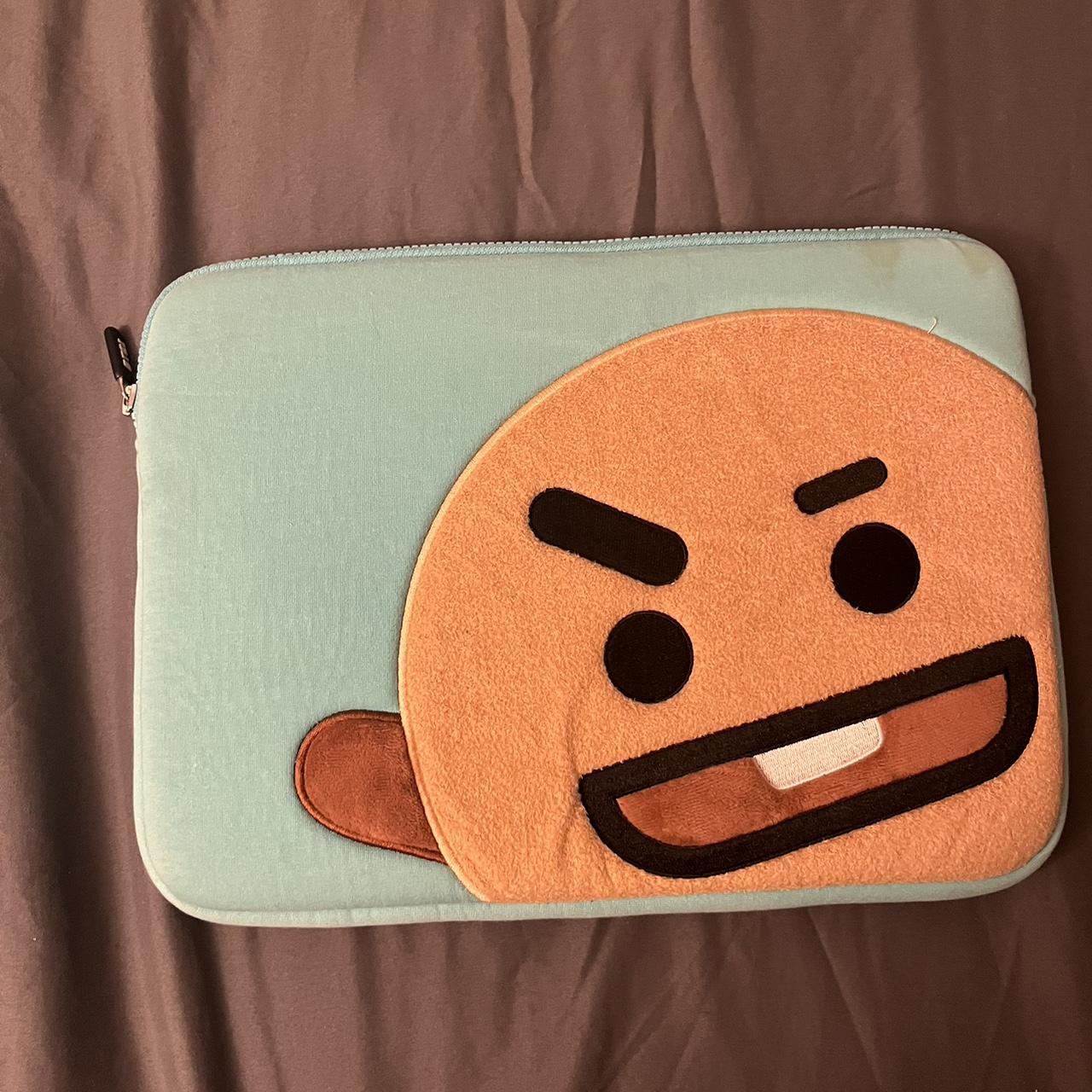 BTS SUGA BT21 shooky laptop case with a few paint... - Depop