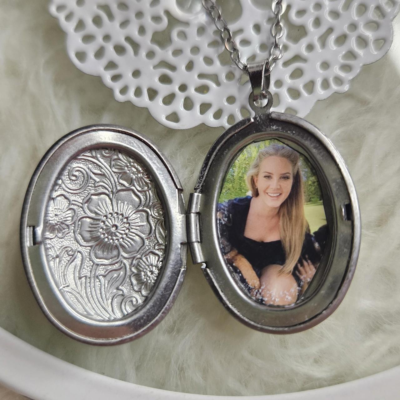 Lana Del Rey locket ️ ️ Oval - Size medium Great for... - Depop