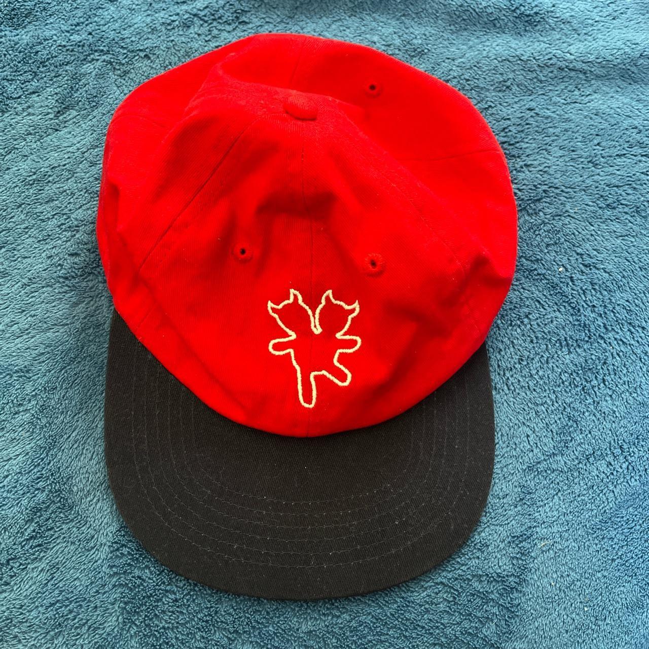 brand new only wore this hat out once red cap with... - Depop