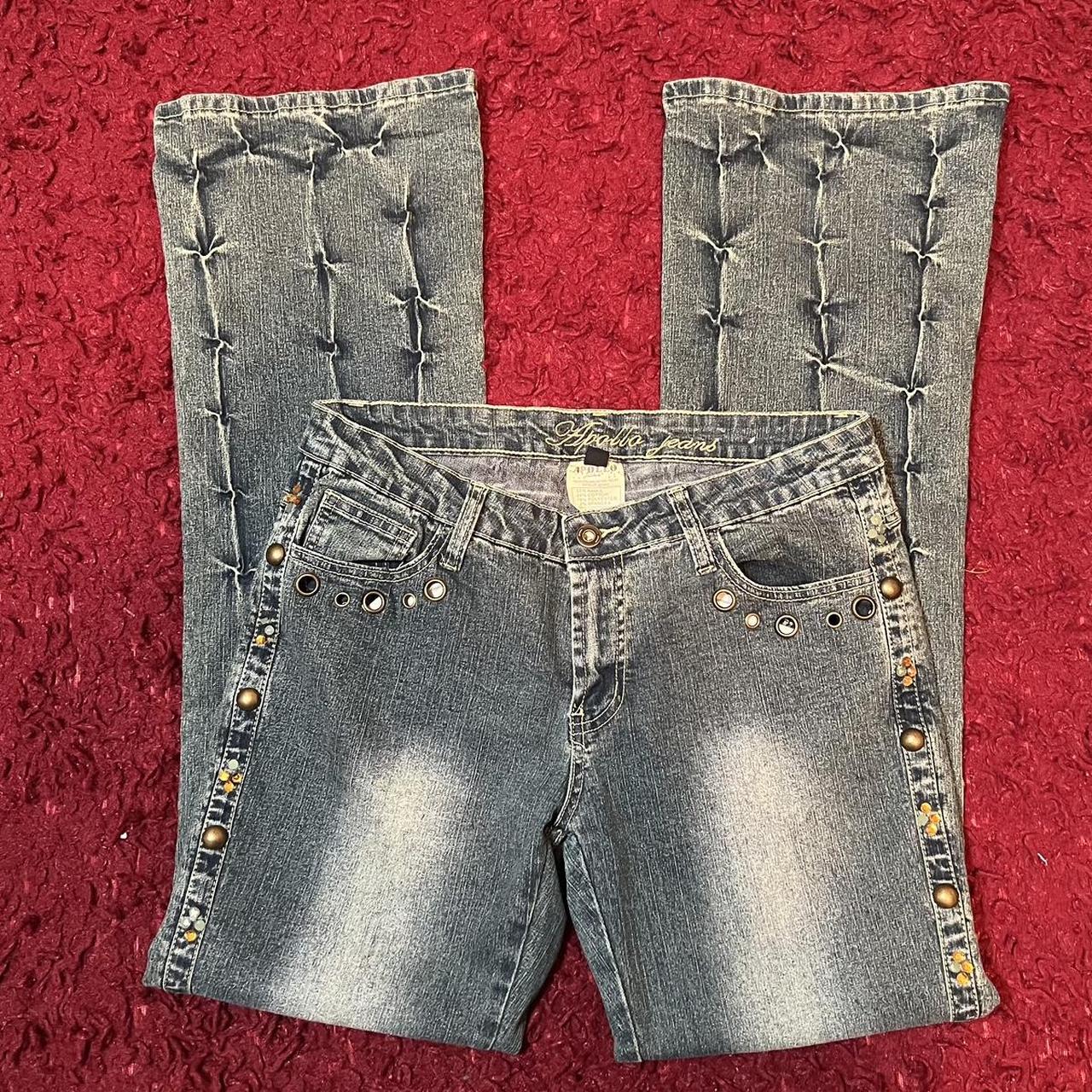 Insane y2k mcbling clubbing Apollo Jeans embellished... - Depop