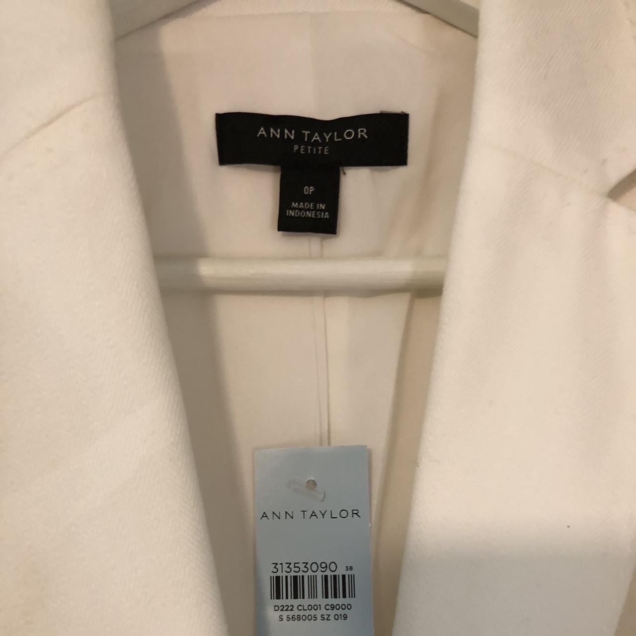 Ann Taylor Women's White Tailored-jackets | Depop