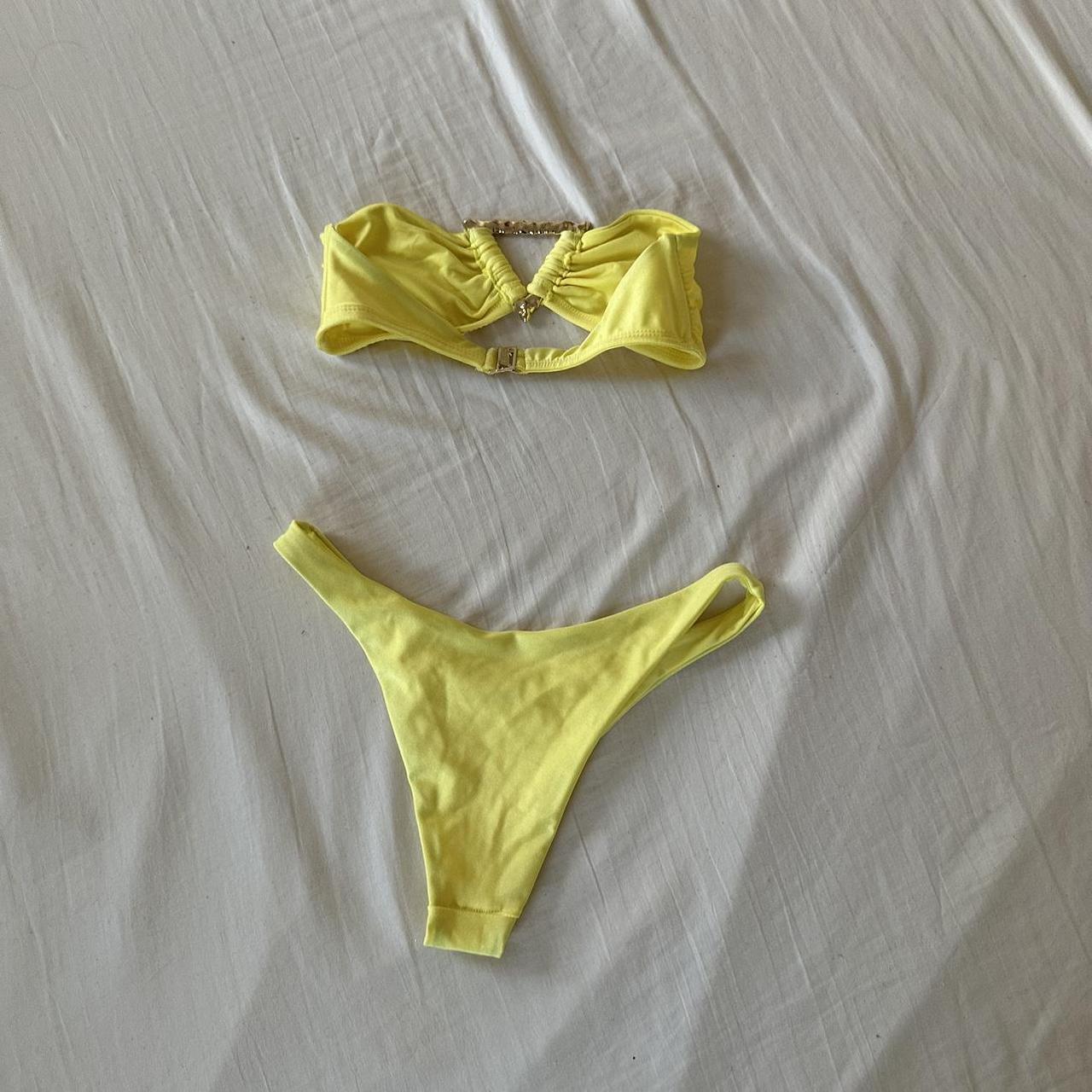Meshki Women's Yellow Bikinis-and-tankini-sets | Depop