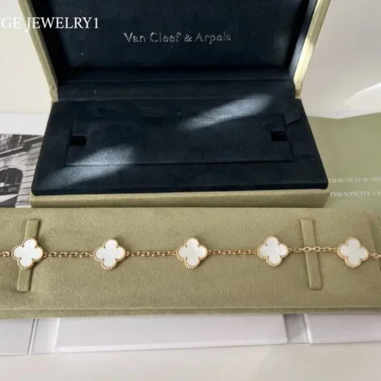 Van Cleef & Arpels Yellow Gold Vintage Alhambra... - Depop