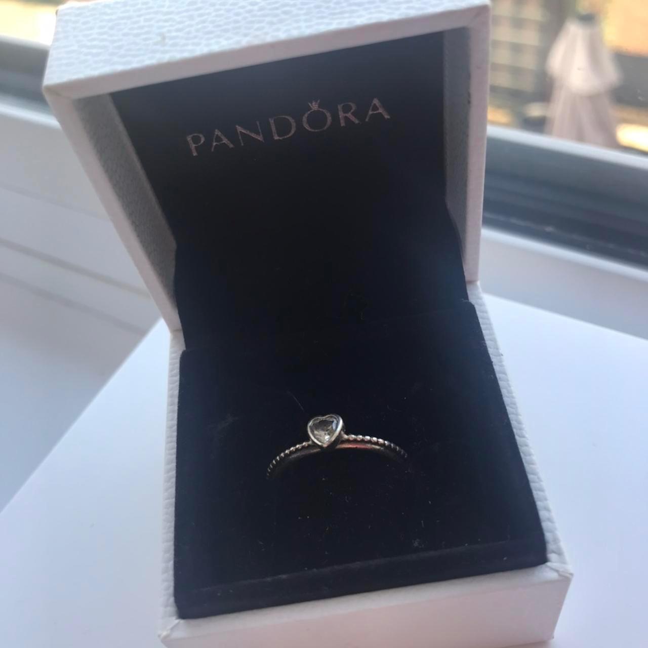 pandora heart beaded ring great condition ♡ size... - Depop