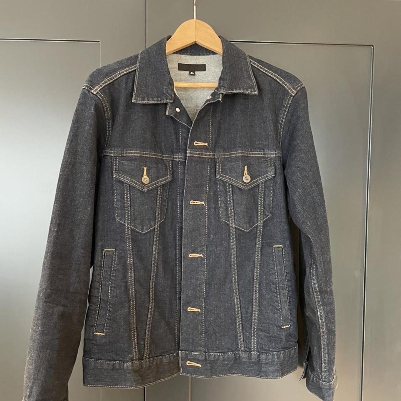 Uniqlo Denim Jacket Size: XL Color: Navy #denim... - Depop