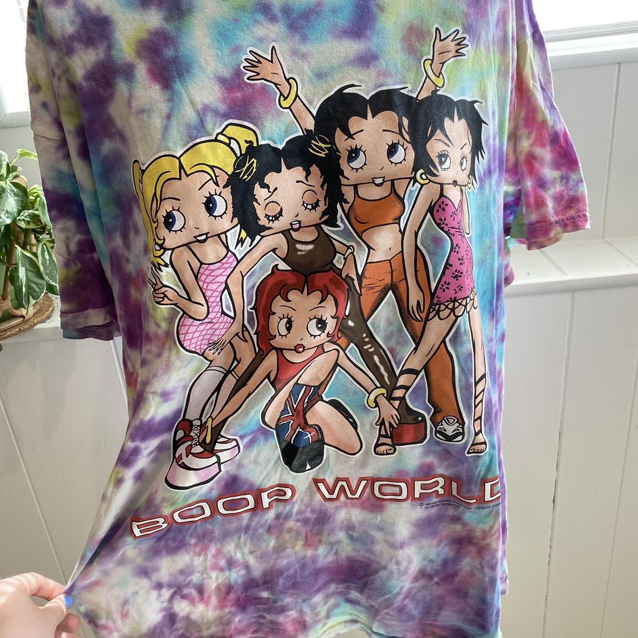 Insane tie dye vintage 1998 Betty Boop “Boop World”... - Depop