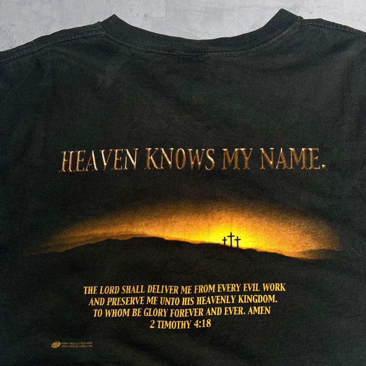 Vintage 2001 Jesus ‘Heaven Knows My Name’ t shirt -... - Depop