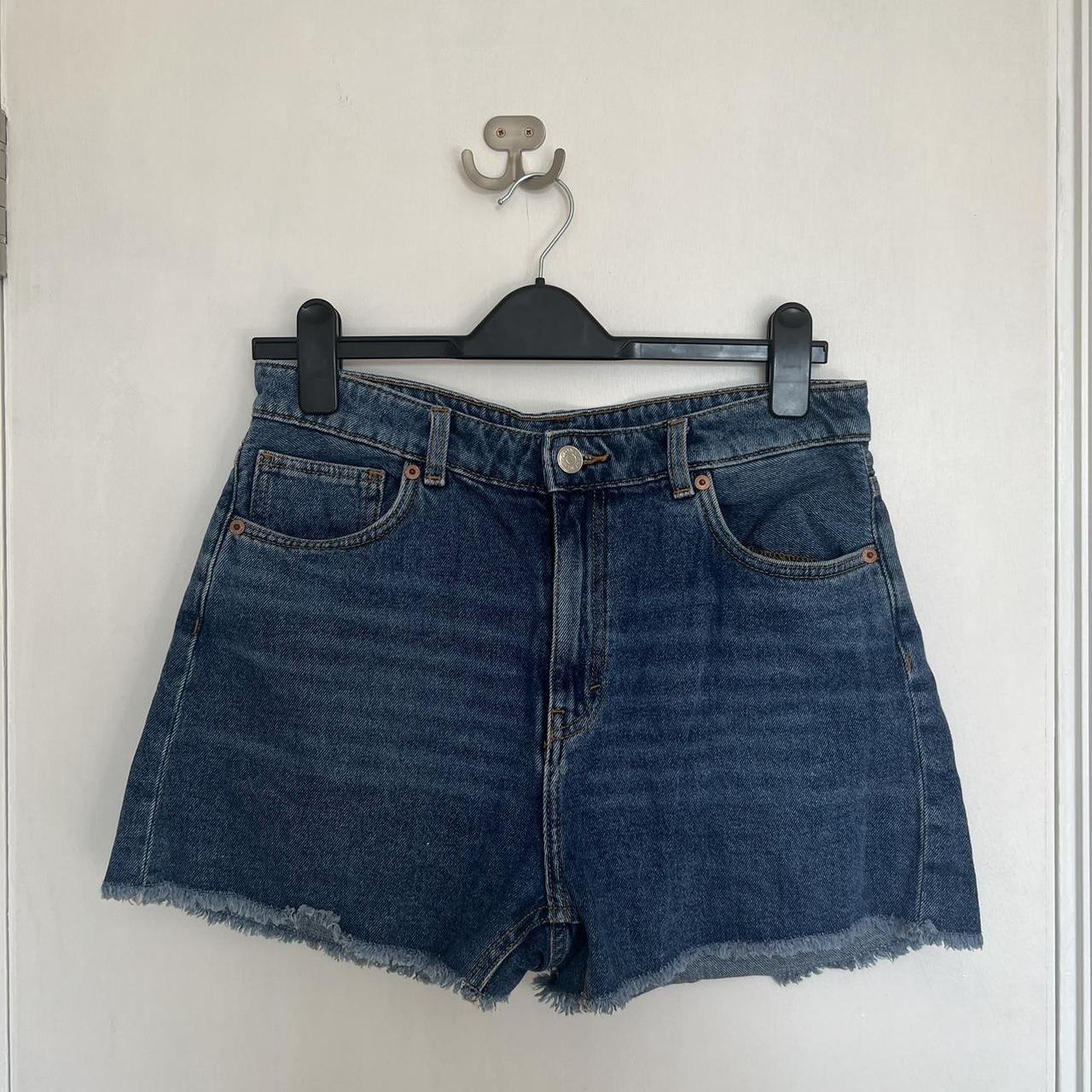 Monki blue denim shorts - Size 30 waist would fit... - Depop