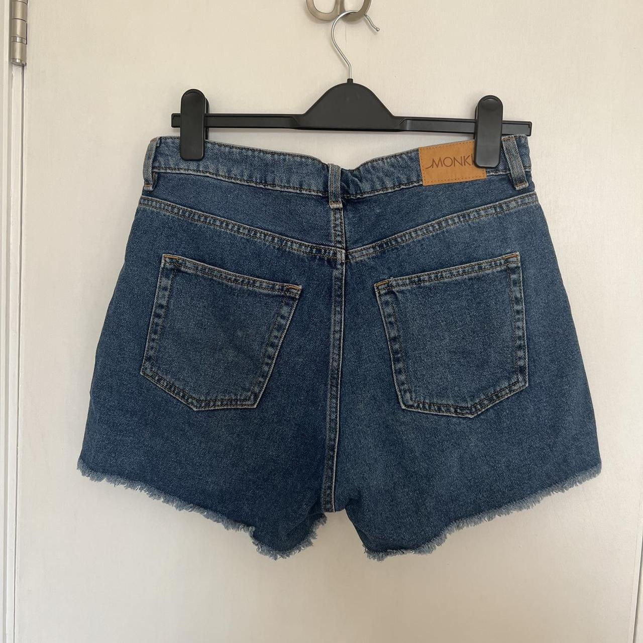 Monki blue denim shorts - Size 30 waist would fit... - Depop