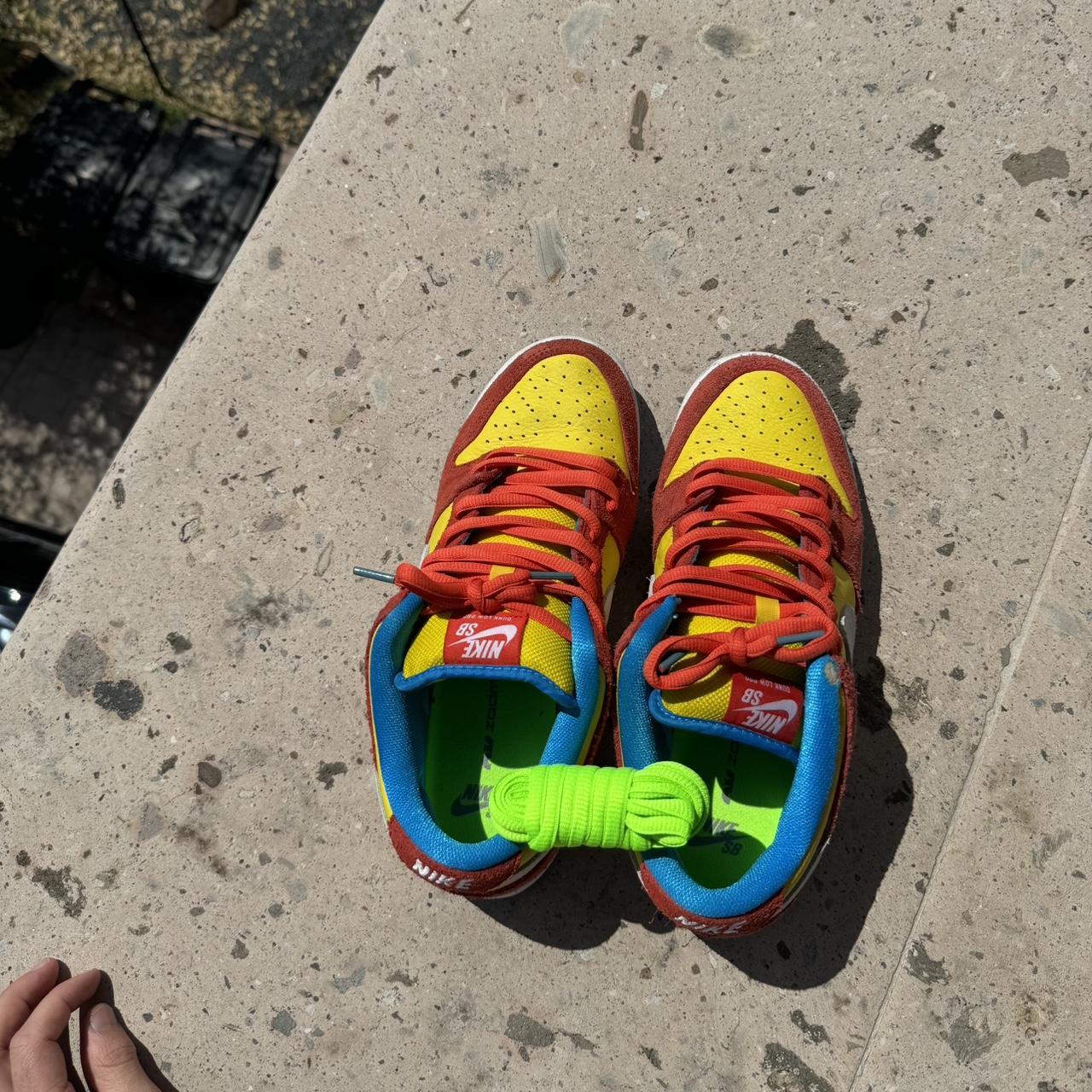 Nike SB Bart Simpson dunk low skated them like 2-3... - Depop