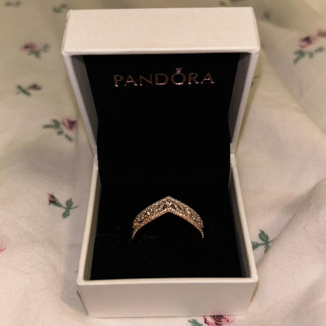 Pandora Ring Size 58 Sparkling Marquise Double... - Depop