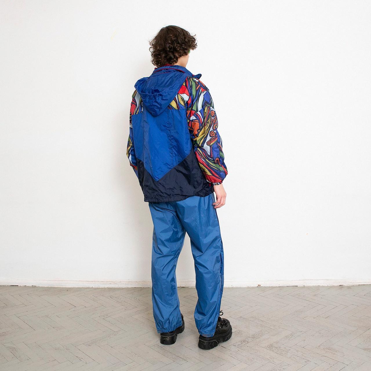 Vintage Y2K Track Jacket Windbreaker Printed... - Depop