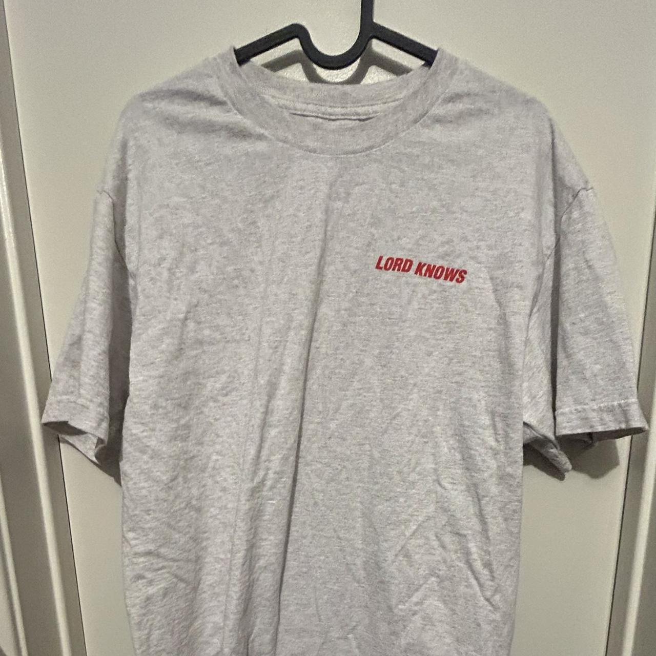 LORD KNOWS - Red Logo Tee Condition: Good, slightly... - Depop